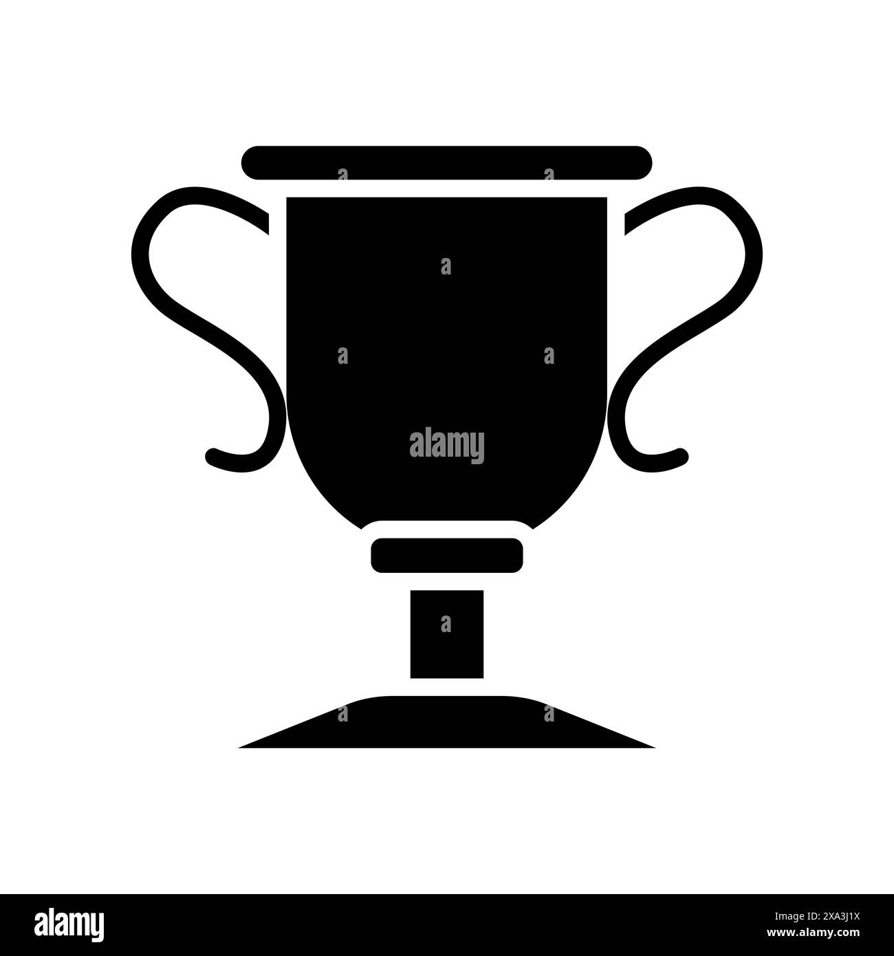 Trophy set icon. Gold cup, black outline, prize, award, victory ...