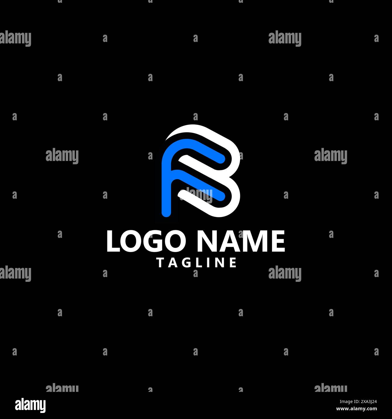 F b initial logo hi-res stock photography and images - Alamy