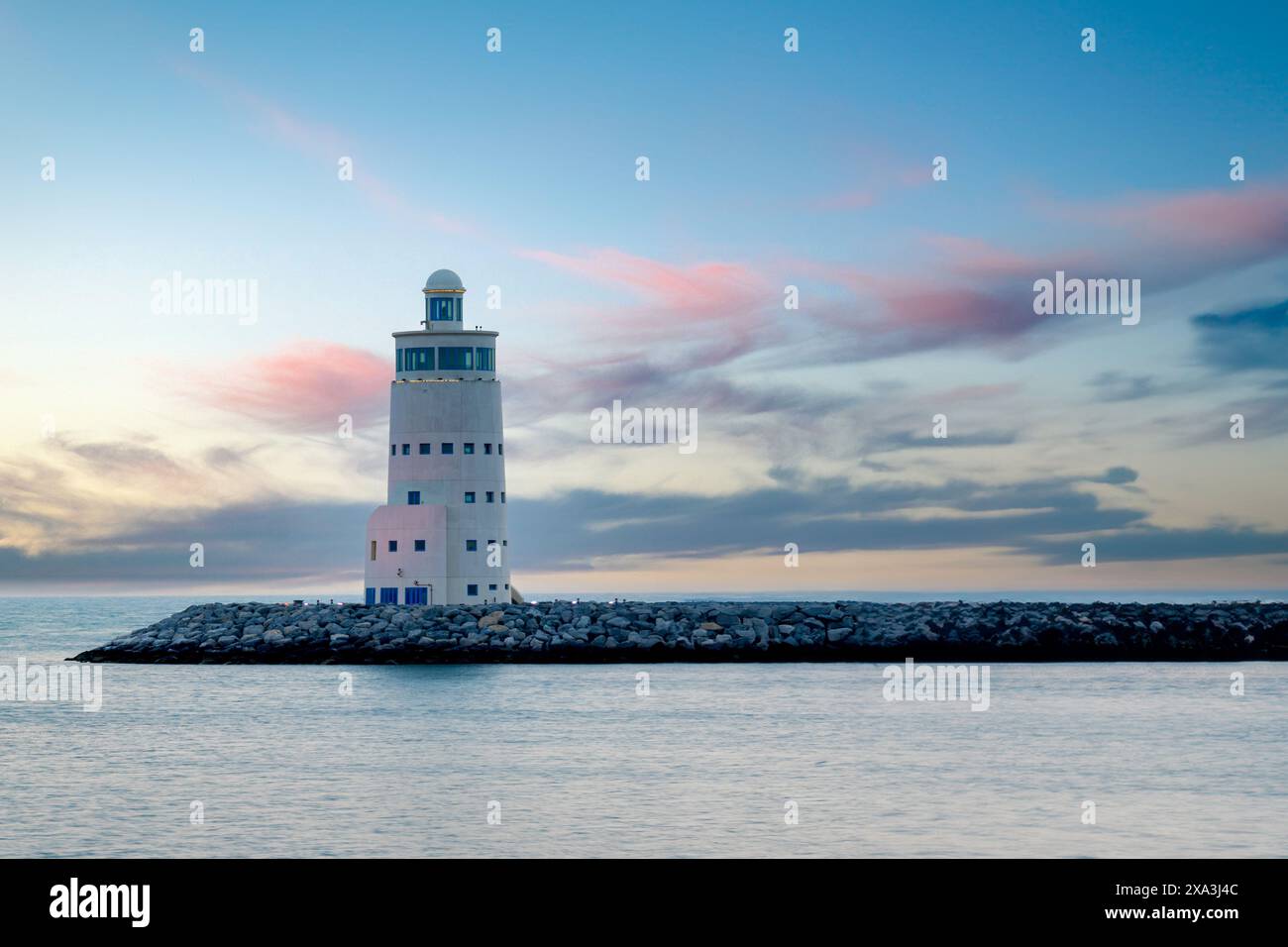 Hilton Salwa beach light house Doha Qatar Stock Photo - Alamy