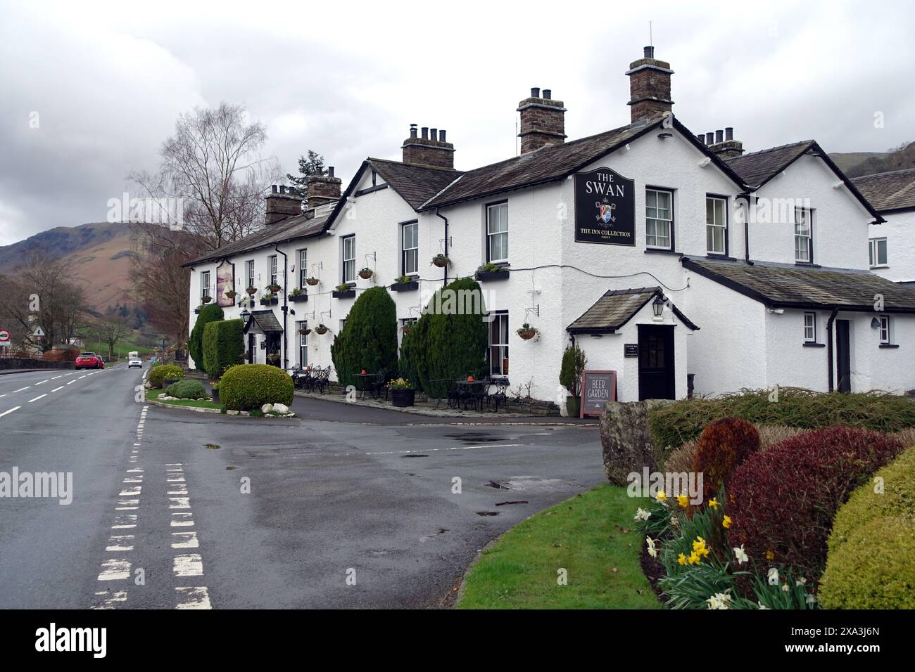 The Swan Hotel by the A591 near Grasmere in the Lake District National ...