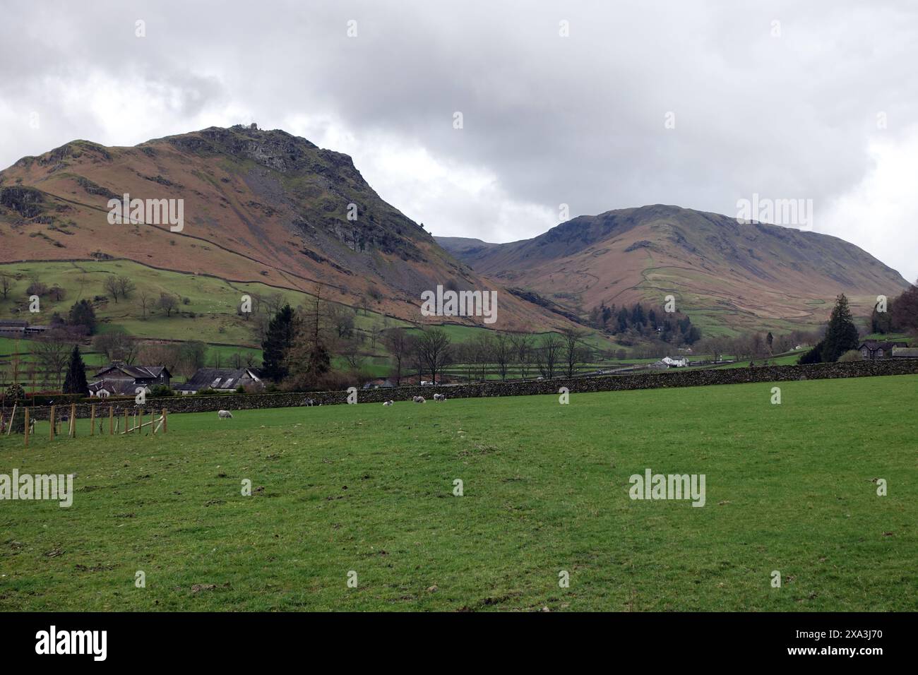 The Wainwrights 'Helm Crag' and 'Steel Fell' from the A591 by the Swan ...