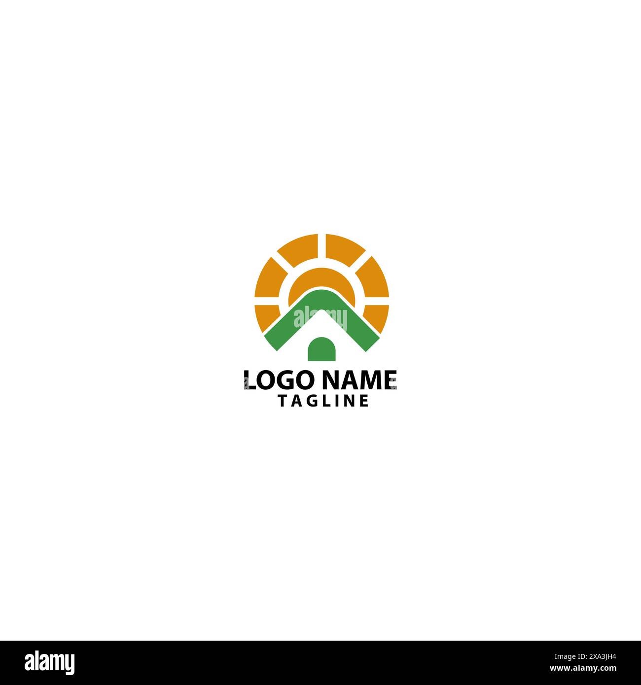 sun house logo design vector Stock Vector Image & Art - Alamy