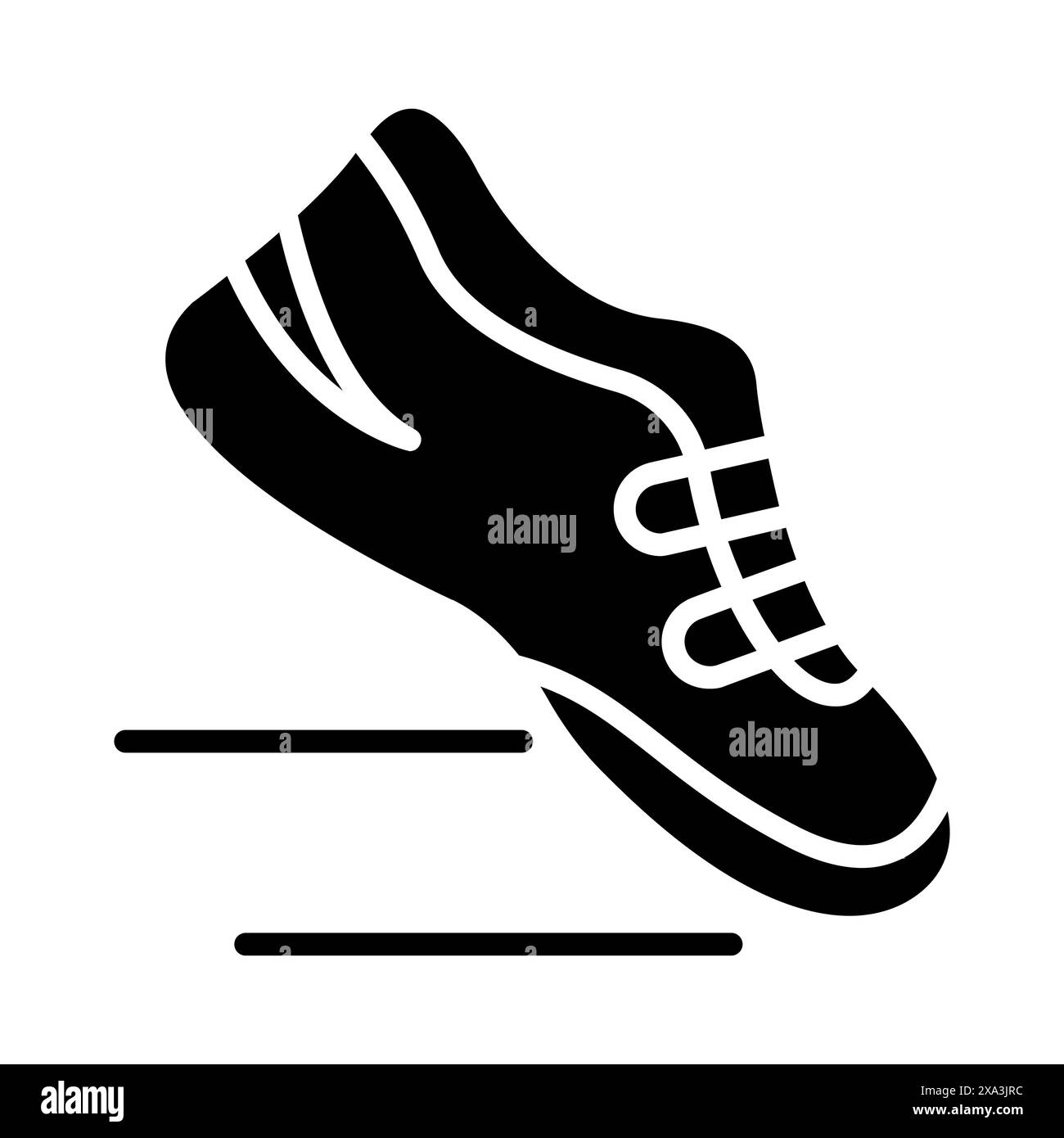 Running shoe set icon. Orange sneaker, yellow accents, red sole, sports ...