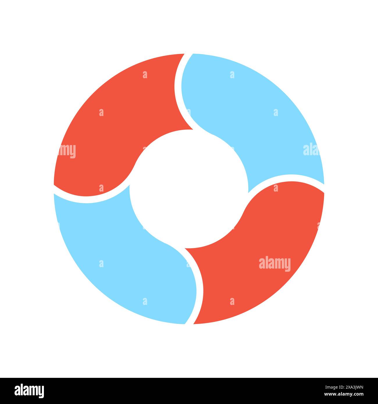 Lifesaver set icon. Red and blue ring, safety equipment, flotation ...