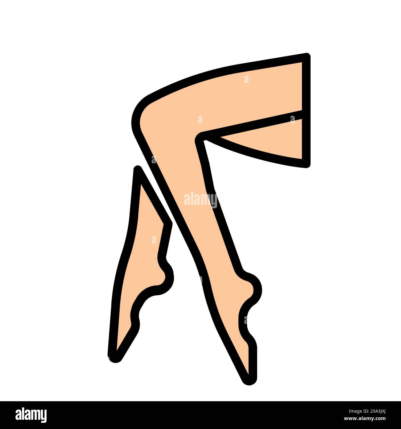 Legs icon. Female legs, crossed, silhouette, beauty, body, anatomy ...