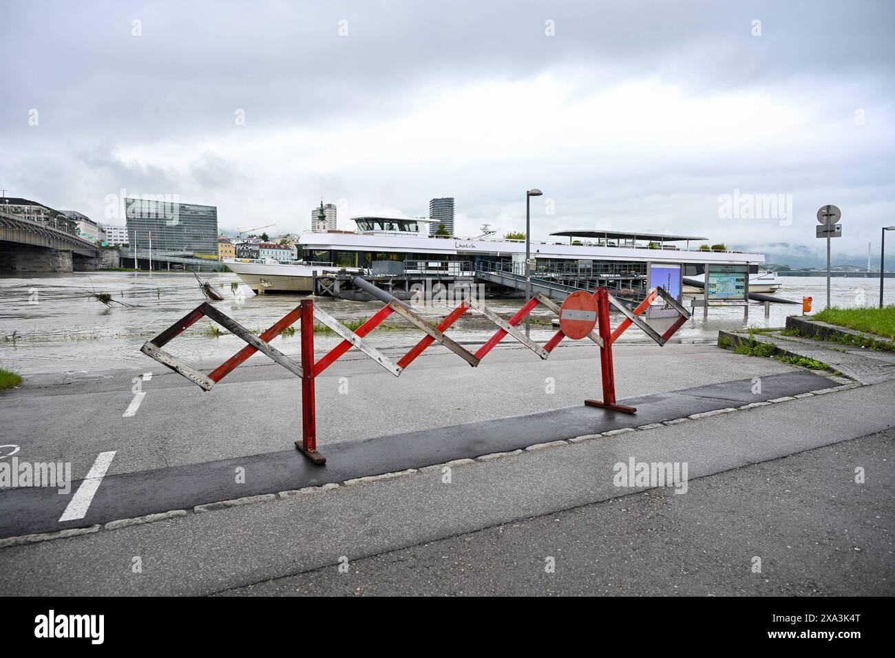 Linz, Urfahr, Hochwasser 04.06.2024, Linz, AUT, Urfahr, Hochwasser, im ...