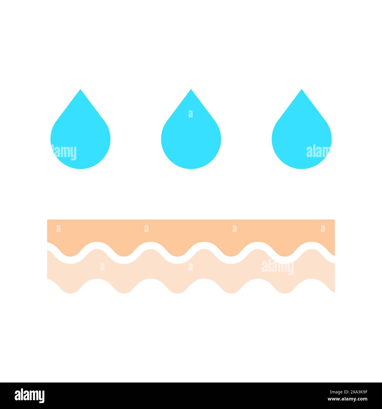 Hydration icon. Water droplets, skin, moisturizing, hydration, skincare ...