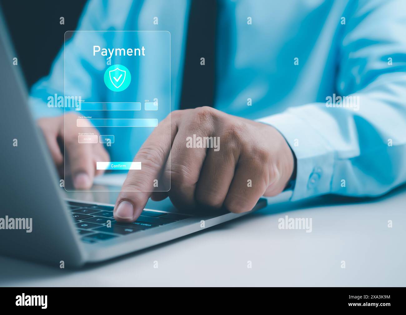 Business people using computer laptop, online payment, banking, online ...