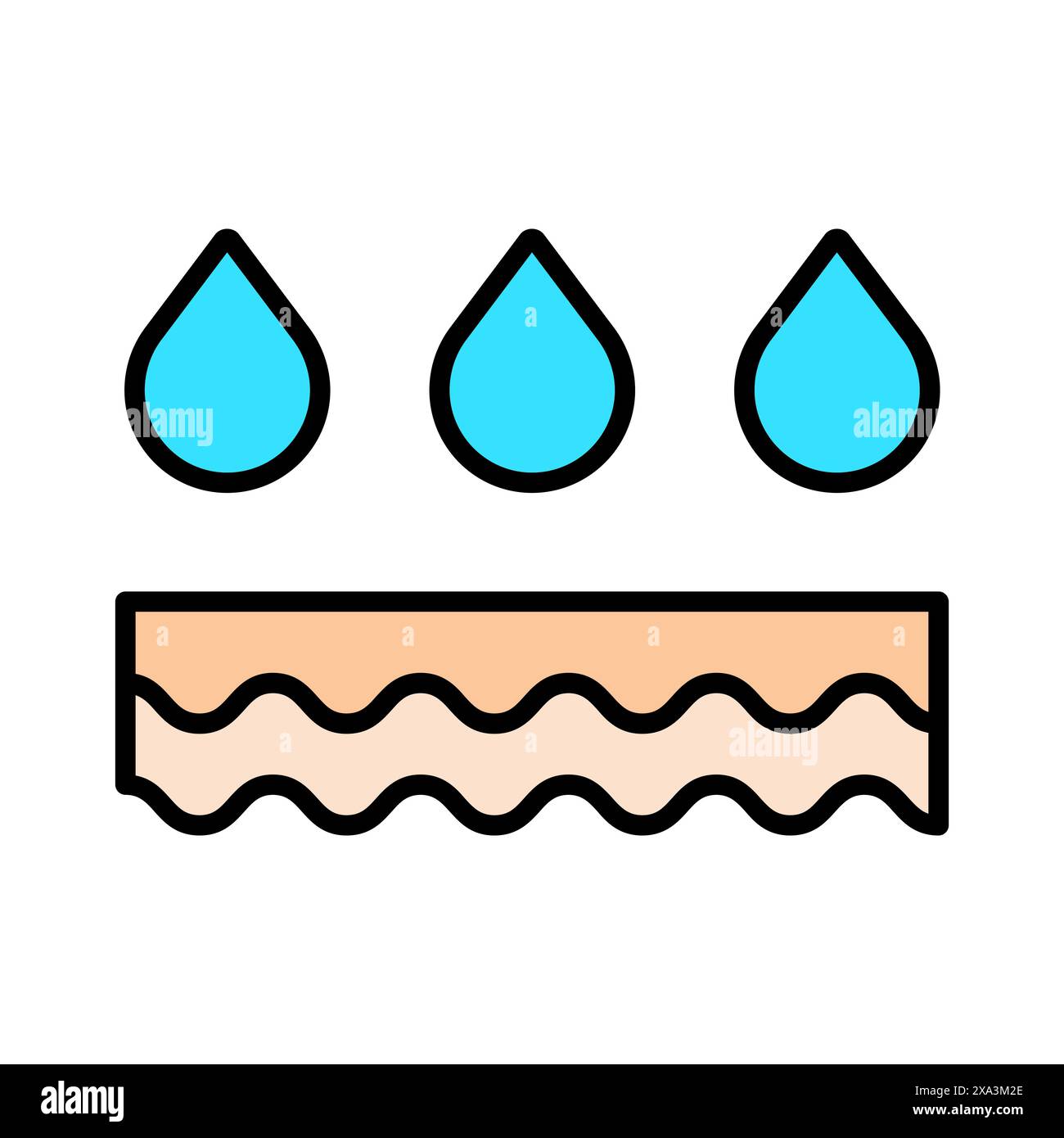 Hydration icon. Water droplets, skin, moisturizing, hydration, skincare ...