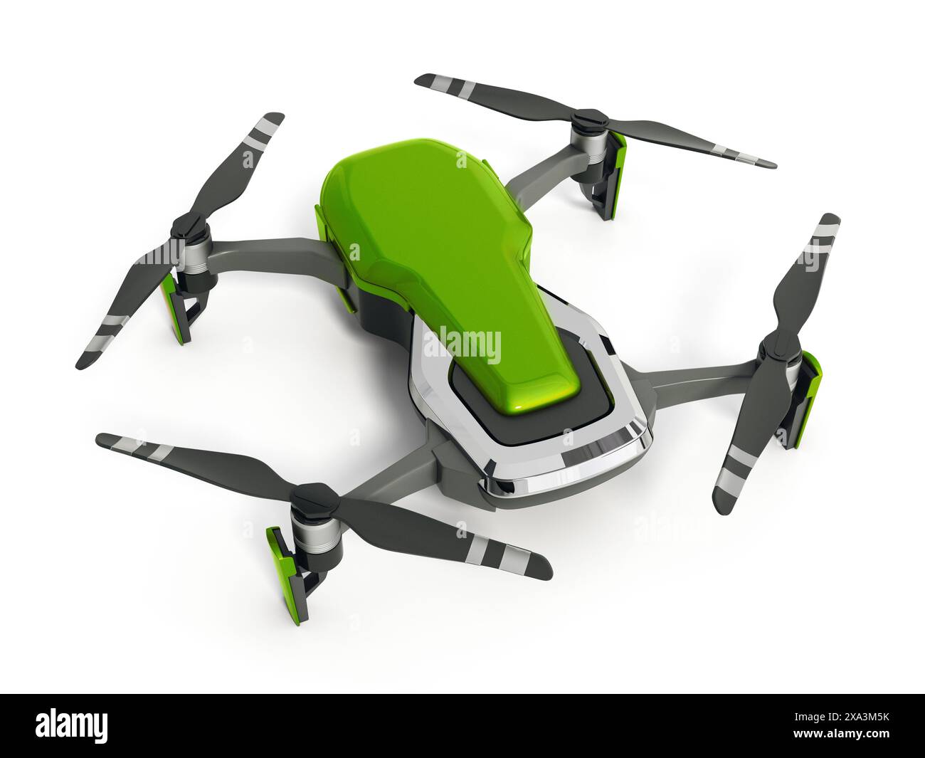 Multi rotor drone isolated on white background. 3D illustration Stock ...