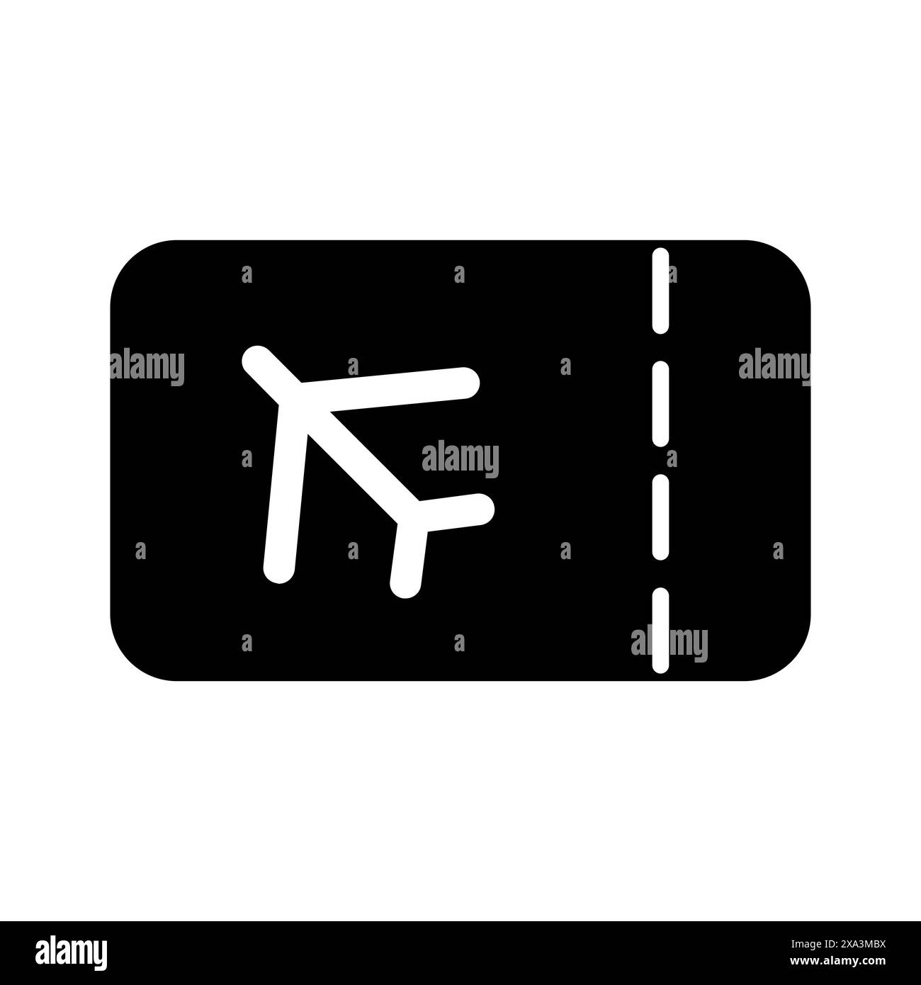 Airplane ticket icon. Yellow ticket, airplane symbol, flight, travel ...