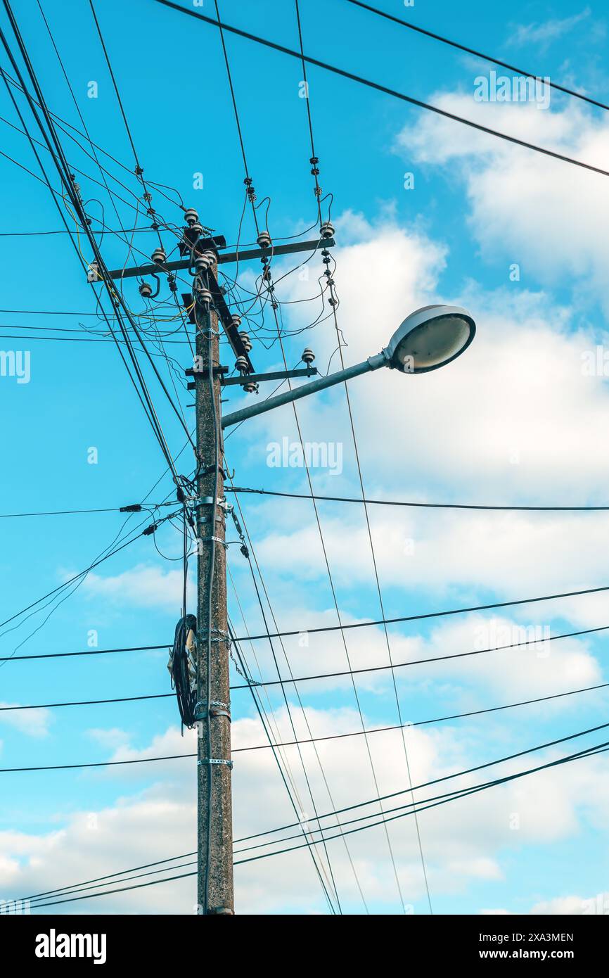 Power utility street light pole hi-res stock photography and images - Alamy