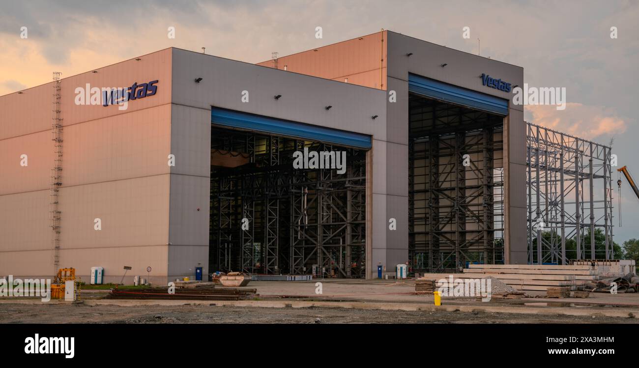 Vestas' large production hall in Szczecin undergoing expansion Stock ...