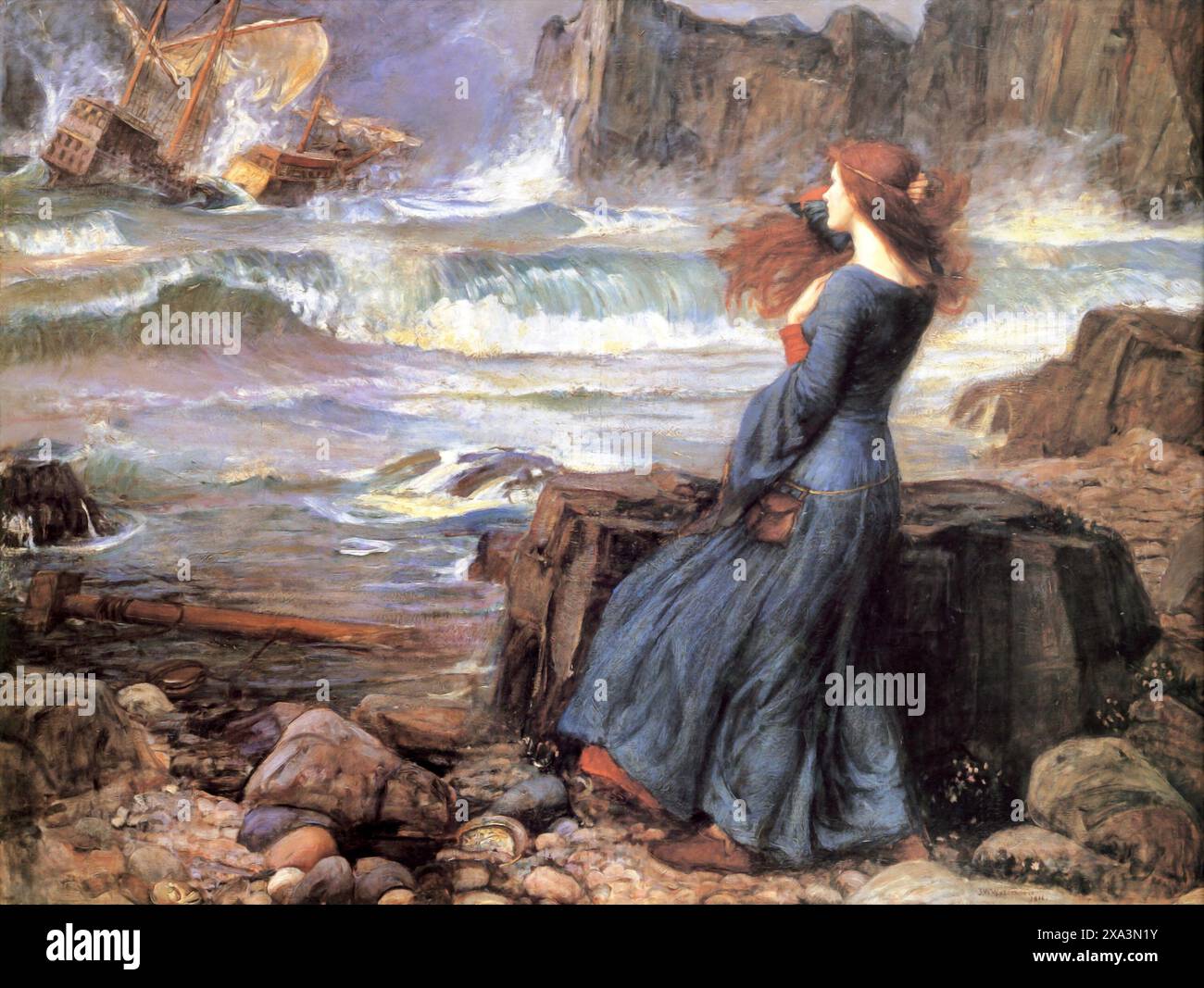 John william waterhouse miranda hi-res stock photography and images - Alamy
