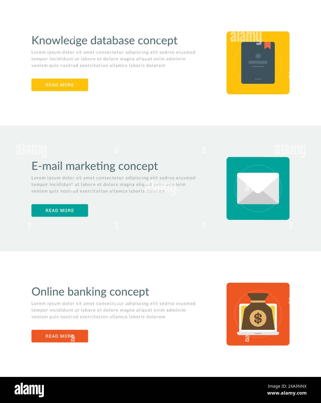 Website Headers or Promotion Banners Templates and Flat Icons Design ...