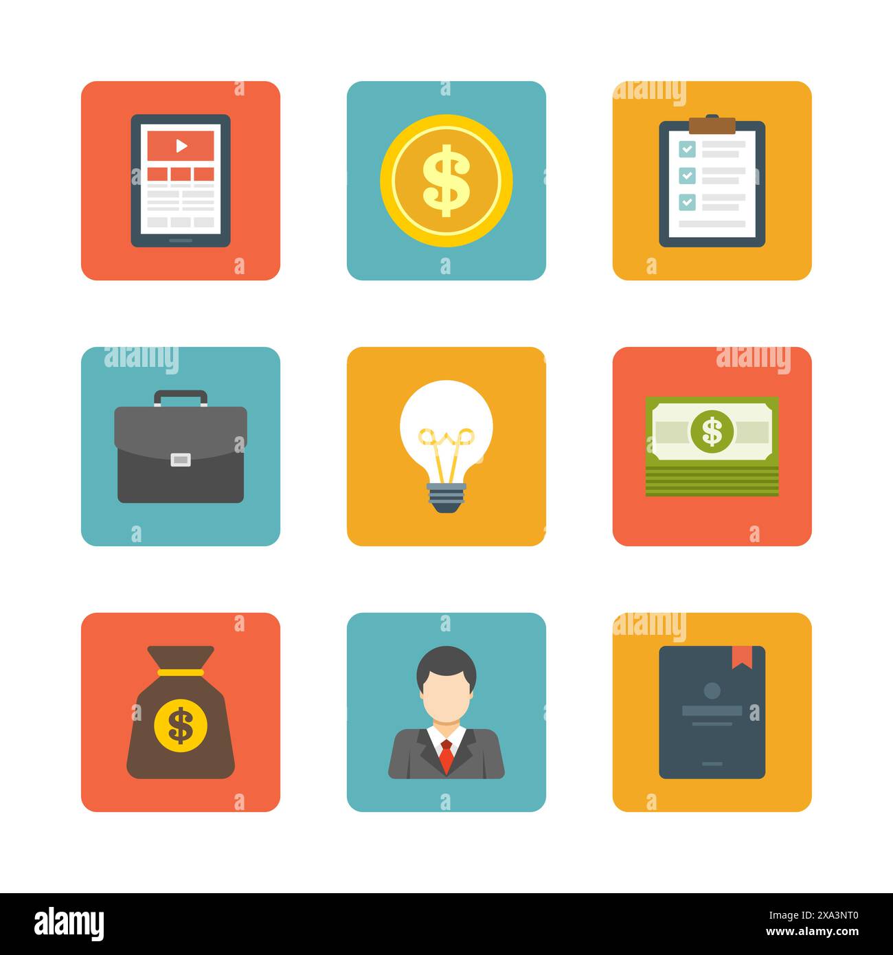 Man tablet online research Stock Vector Images - Alamy