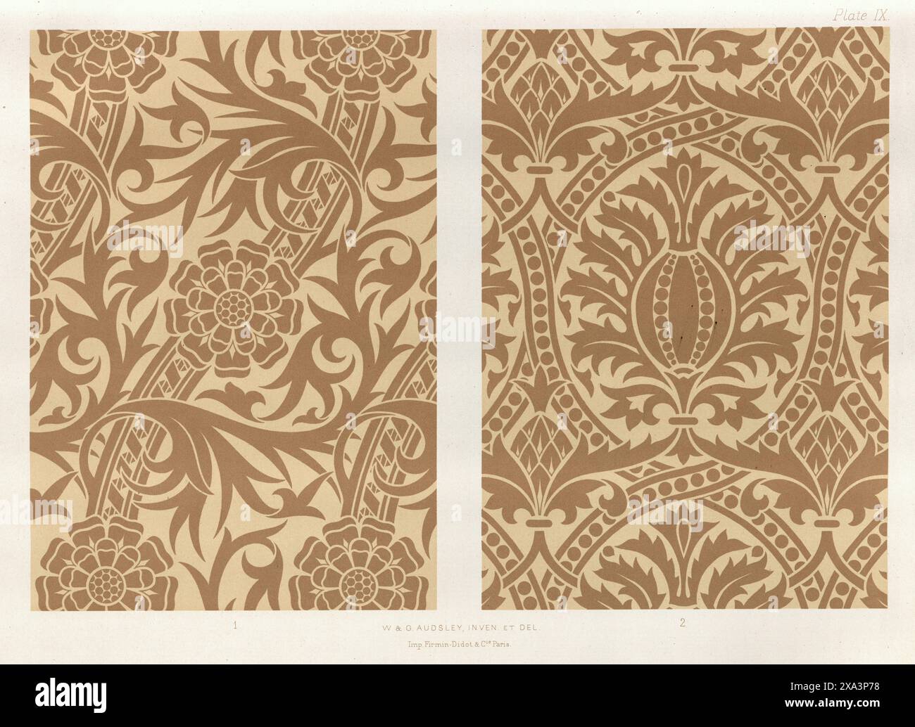 Elaborate floral patterns, Victorian decorative art and design ...