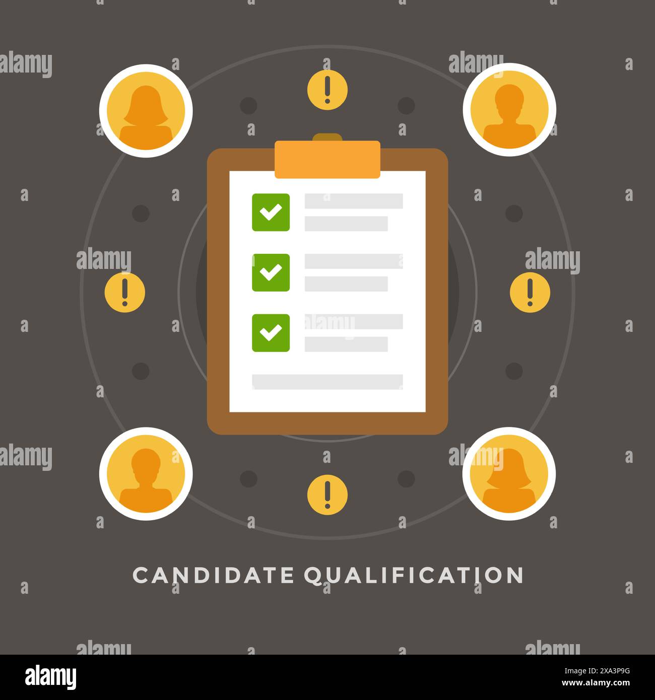 Flat design vector business illustration concept Candidate ...