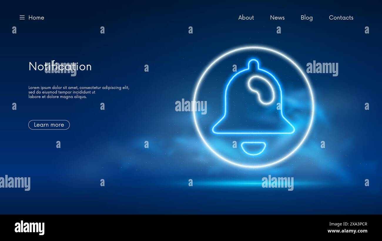 Bell notification social media element concept blogging, web button ...