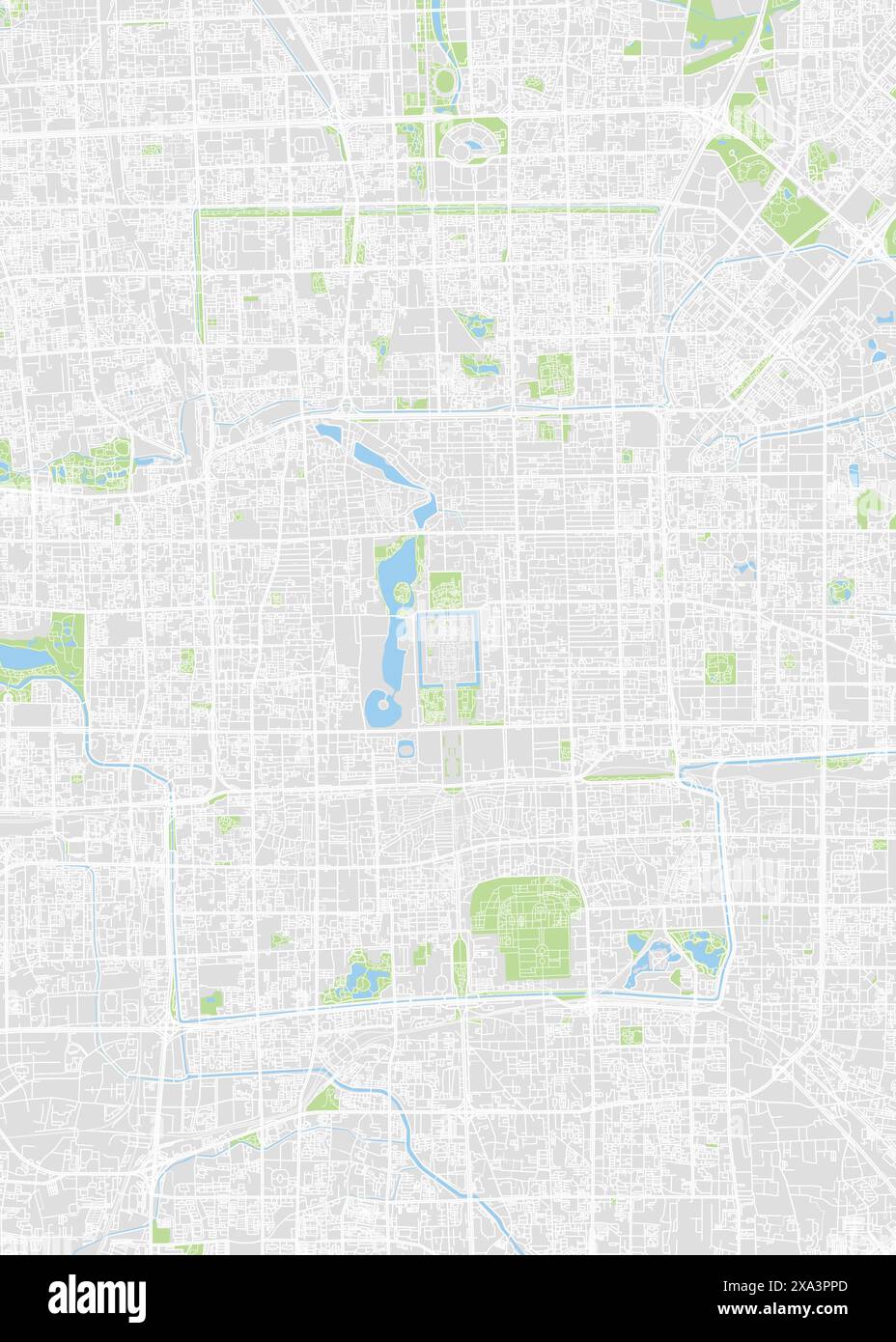 City map Beijing, color detailed plan, vector illustration Stock Vector ...