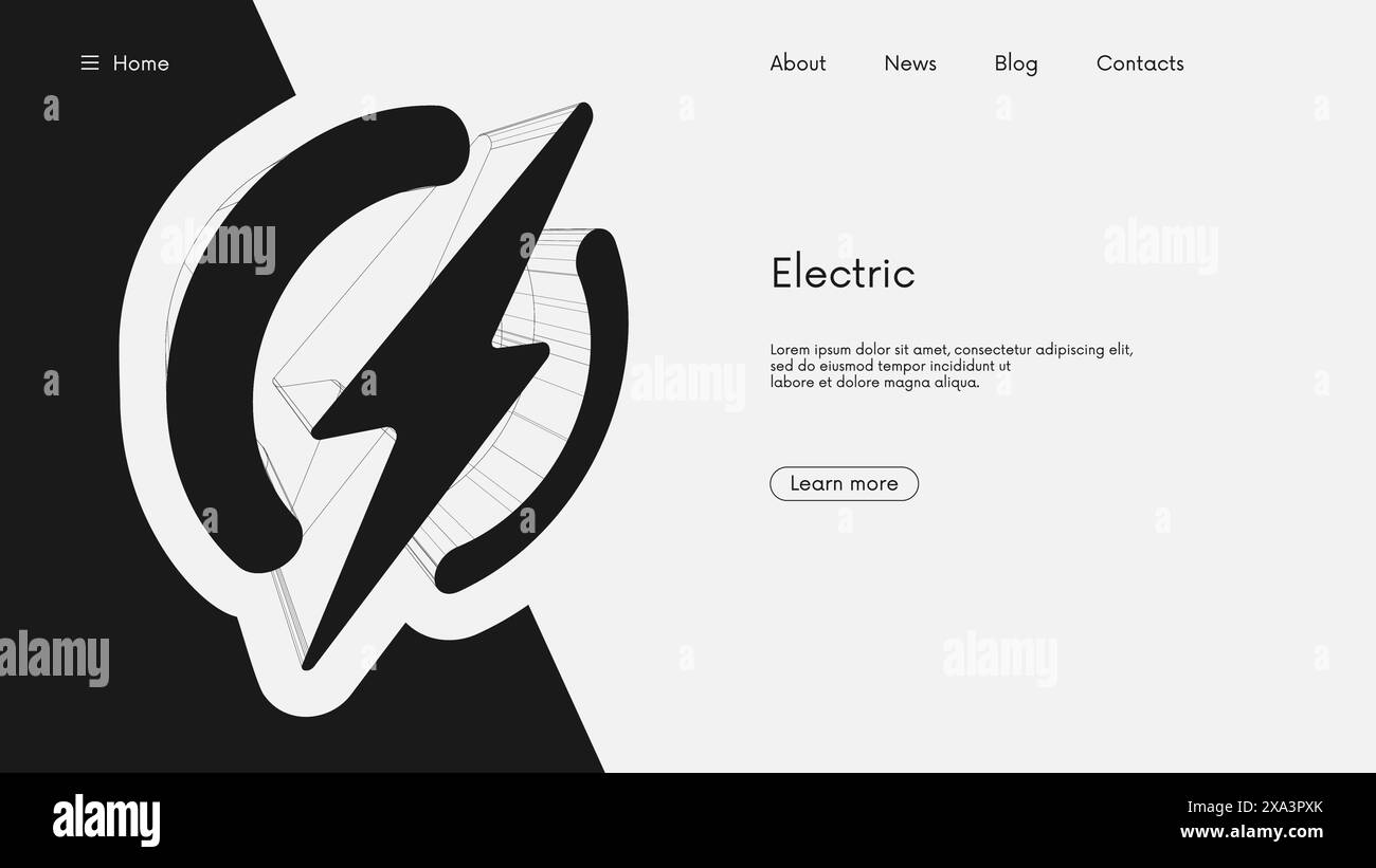 Electric power symbol, lightning bolt sign in the circle, green ...