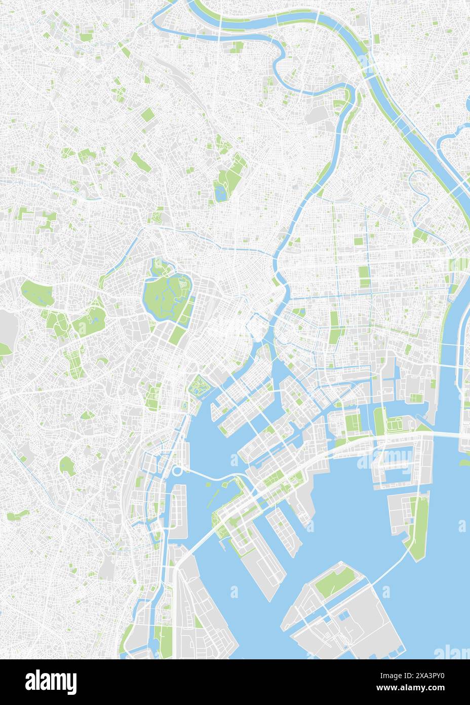 City map Tokyo, color detailed plan, vector illustration Stock Vector ...