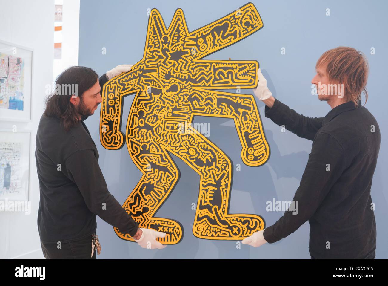 London, UK. 4 June 2024. Keith Haring, Dog, 1986. Estimate: £200,000 ...