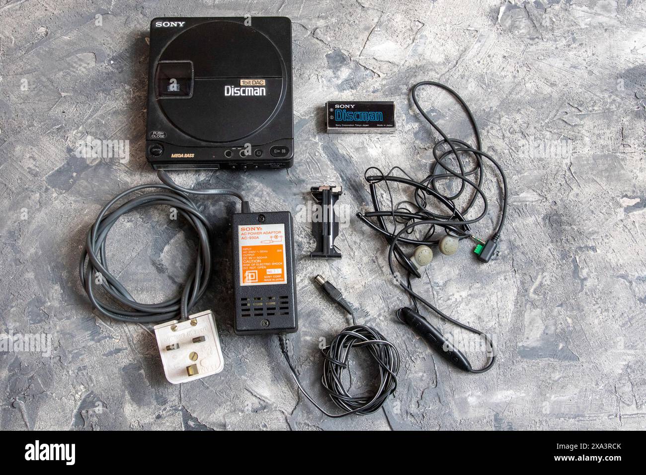 Vintage personal CD player the Sony Discman which at the time was ...