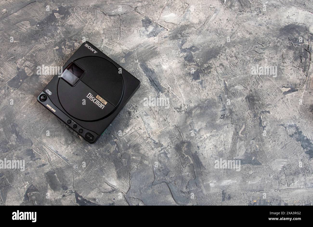 Vintage personal CD player the Sony Discman which at the time was ...