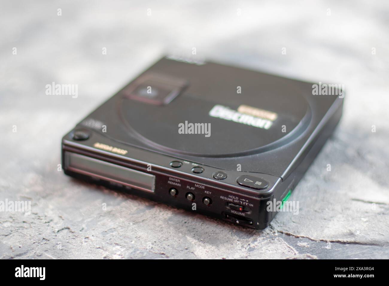 Vintage personal CD player the Sony Discman which at the time was ...