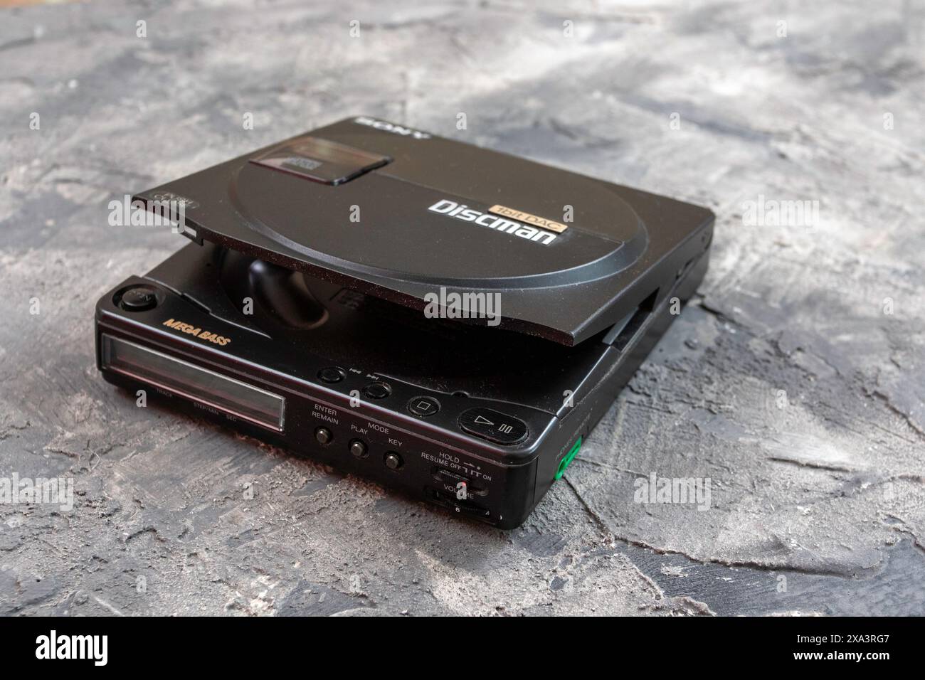 Vintage personal CD player the Sony Discman which at the time was ...