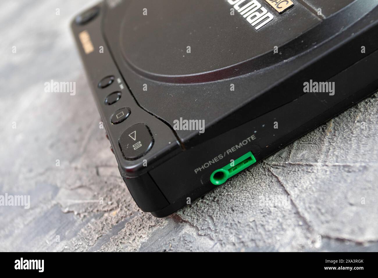 Vintage personal CD player the Sony Discman which at the time was ...