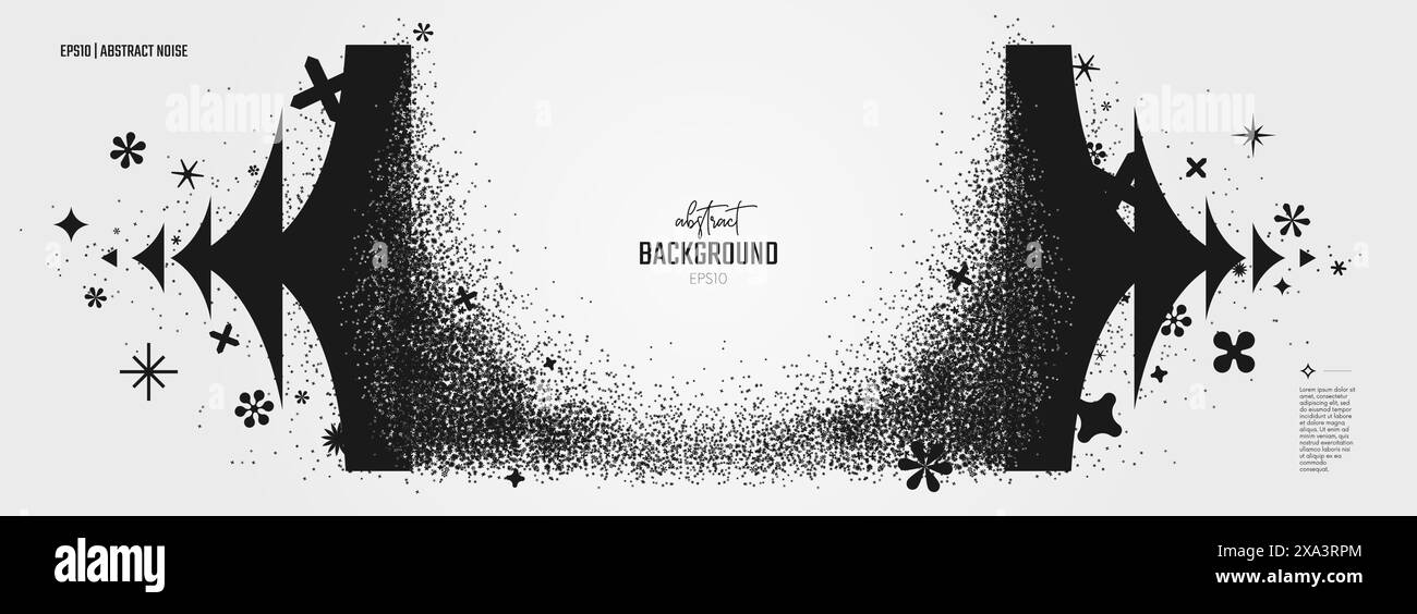 Vector particles with broken graphic elements debris, Triangles ...