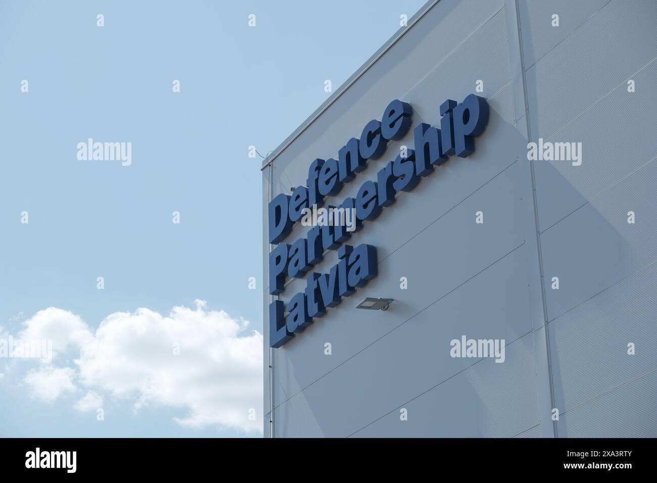 MAY 24, 2024, VALMIERA, LATVIA - Defence Partnership Latvia building is ...