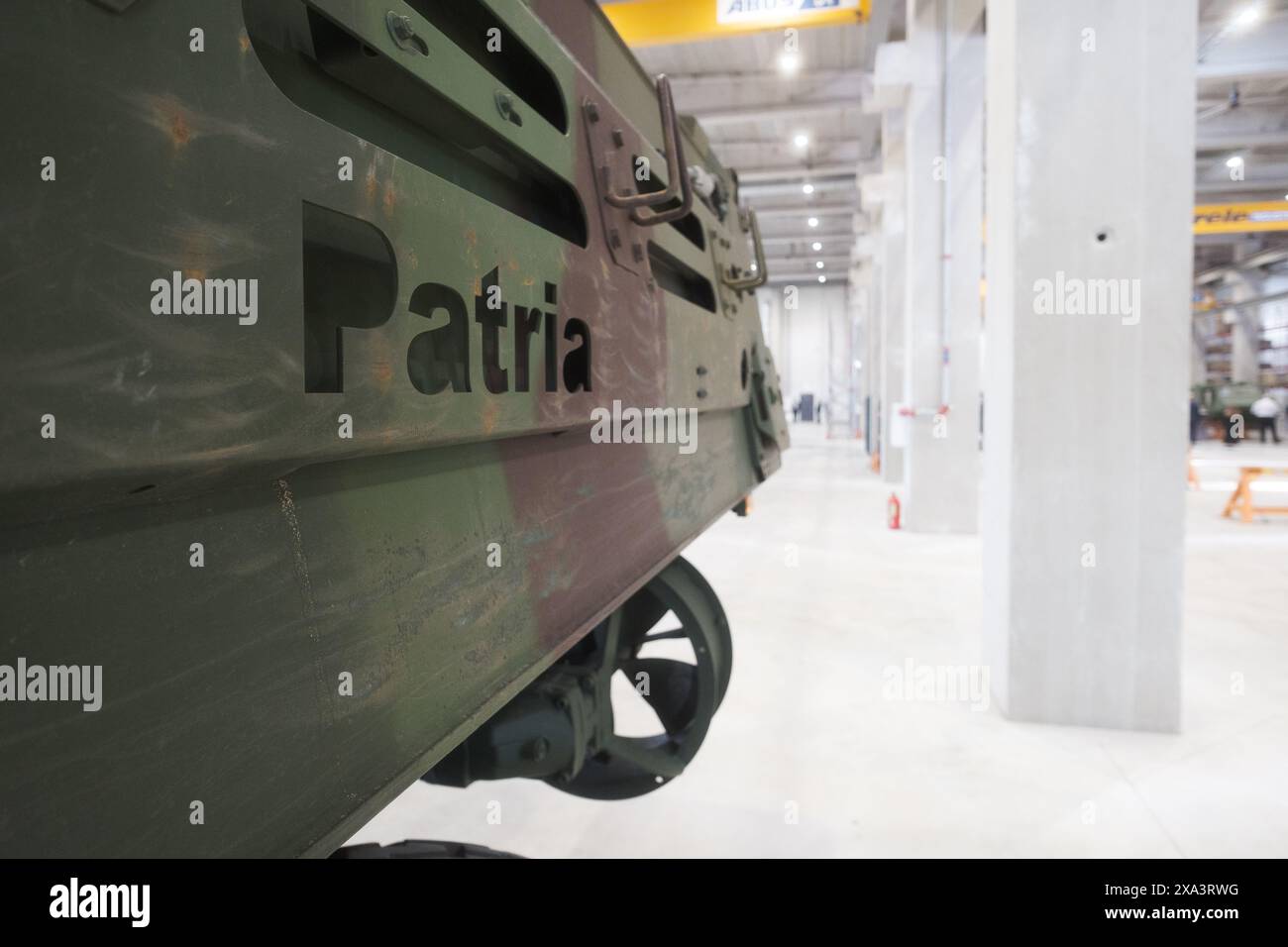 MAY 24, 2024, VALMIERA, LATVIA - Partially assembled Patria AMV ...