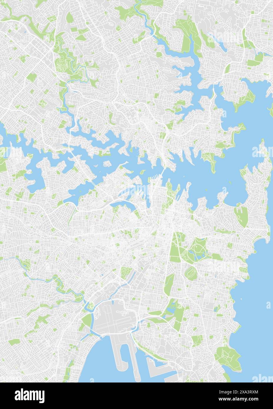 City map Sydney, color detailed plan, vector illustration Stock Vector ...