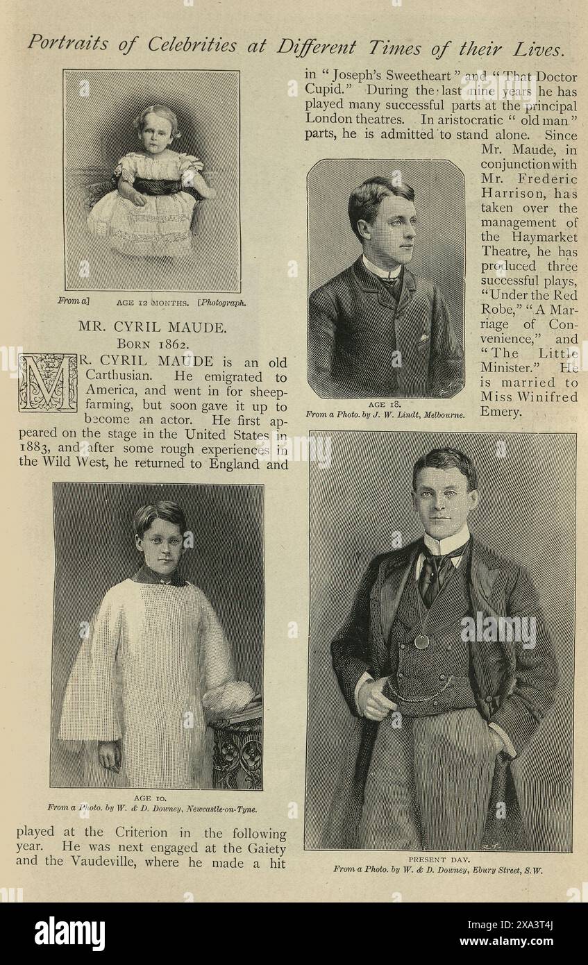 Portraits of Cyril Maude and an English actor manager Stock Photo - Alamy