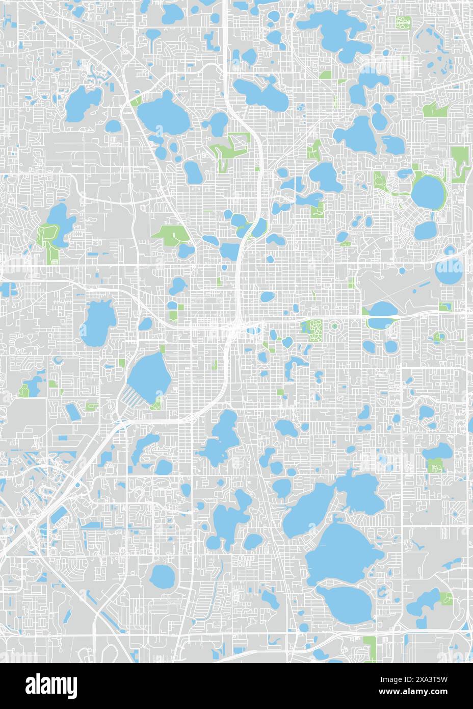 City map Orlando, color detailed plan, vector illustration Stock Vector ...