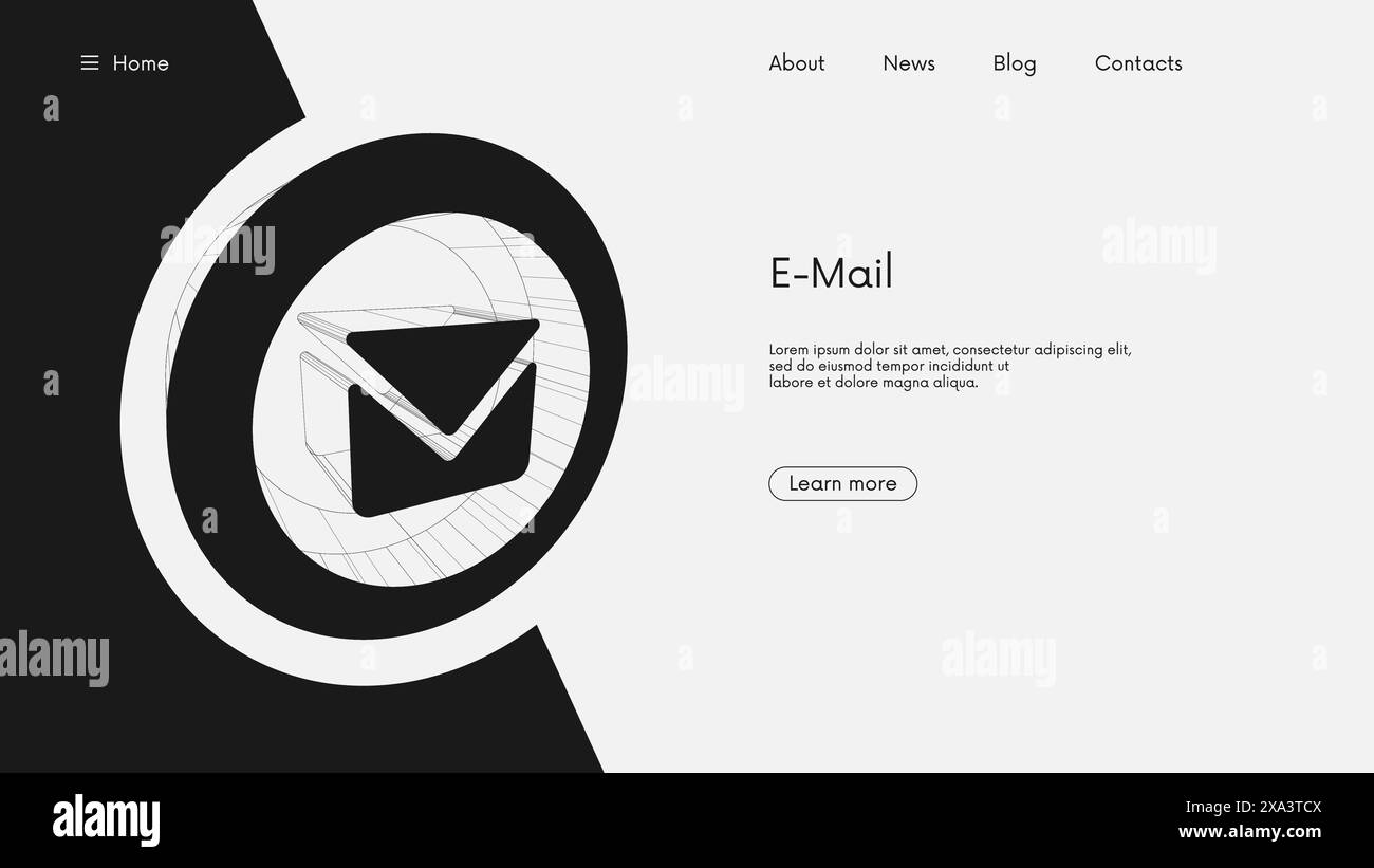 Webmail background Black and White Stock Photos & Images - Alamy