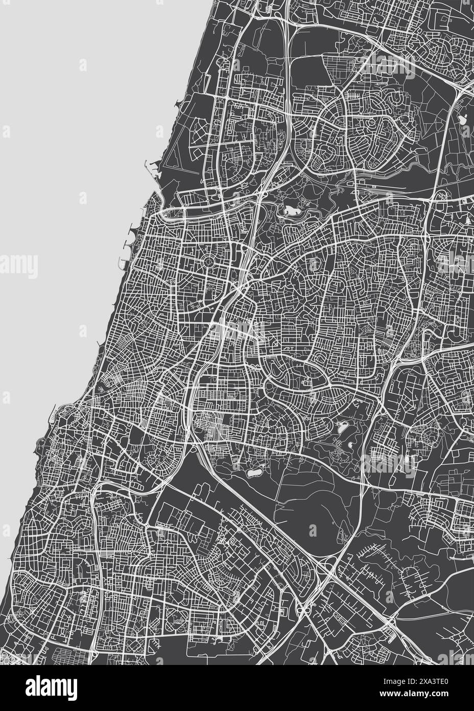 Map of tel aviv hi-res stock photography and images - Alamy