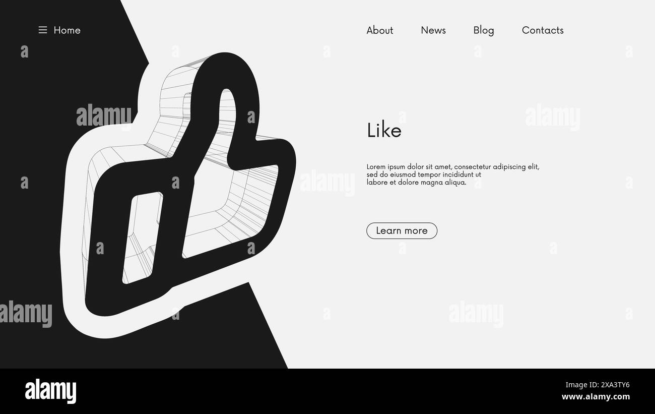 Thumb up icon, hand big finger, like or ok symbol for social networks ...