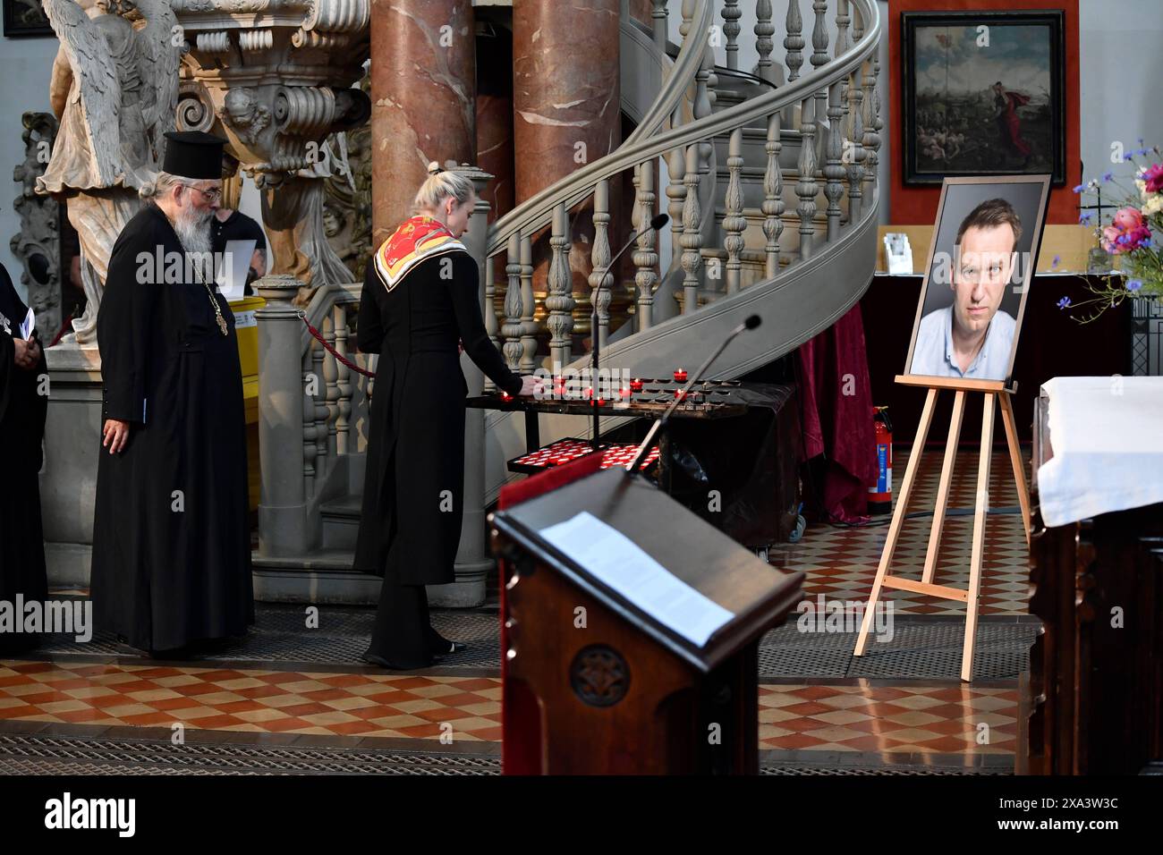 Gedenkgottesdienst fuer Alexei Nawalny am 4. Juni 2024 in der St ...