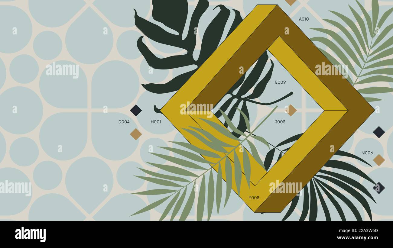 Abstract geometric background with 3d impossible geometrical shapes and ...