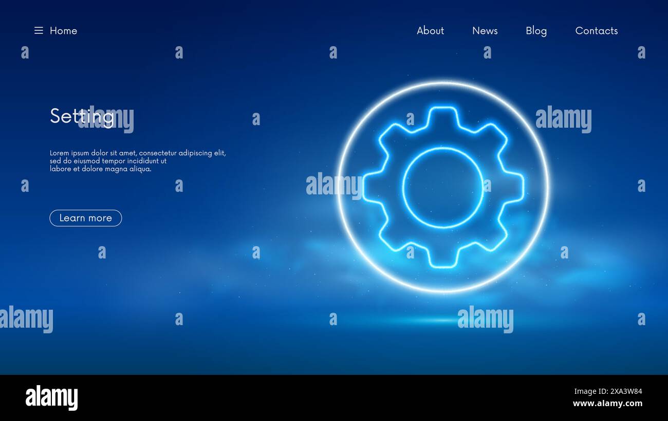 Settings gear tool icon, adjustment and optimization maintenance ...