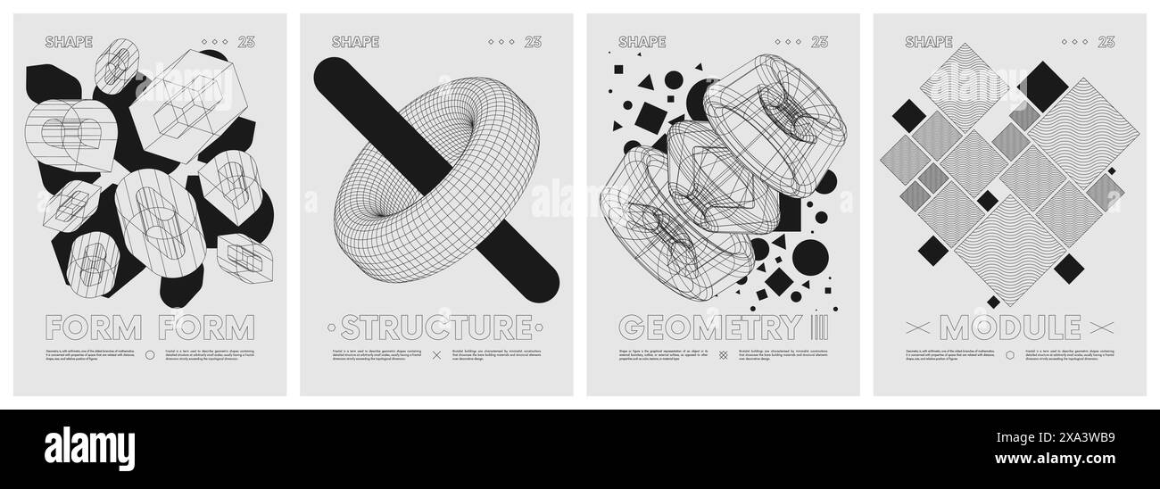 Strange wireframes extraordinary graphic assets of geometrical shapes ...