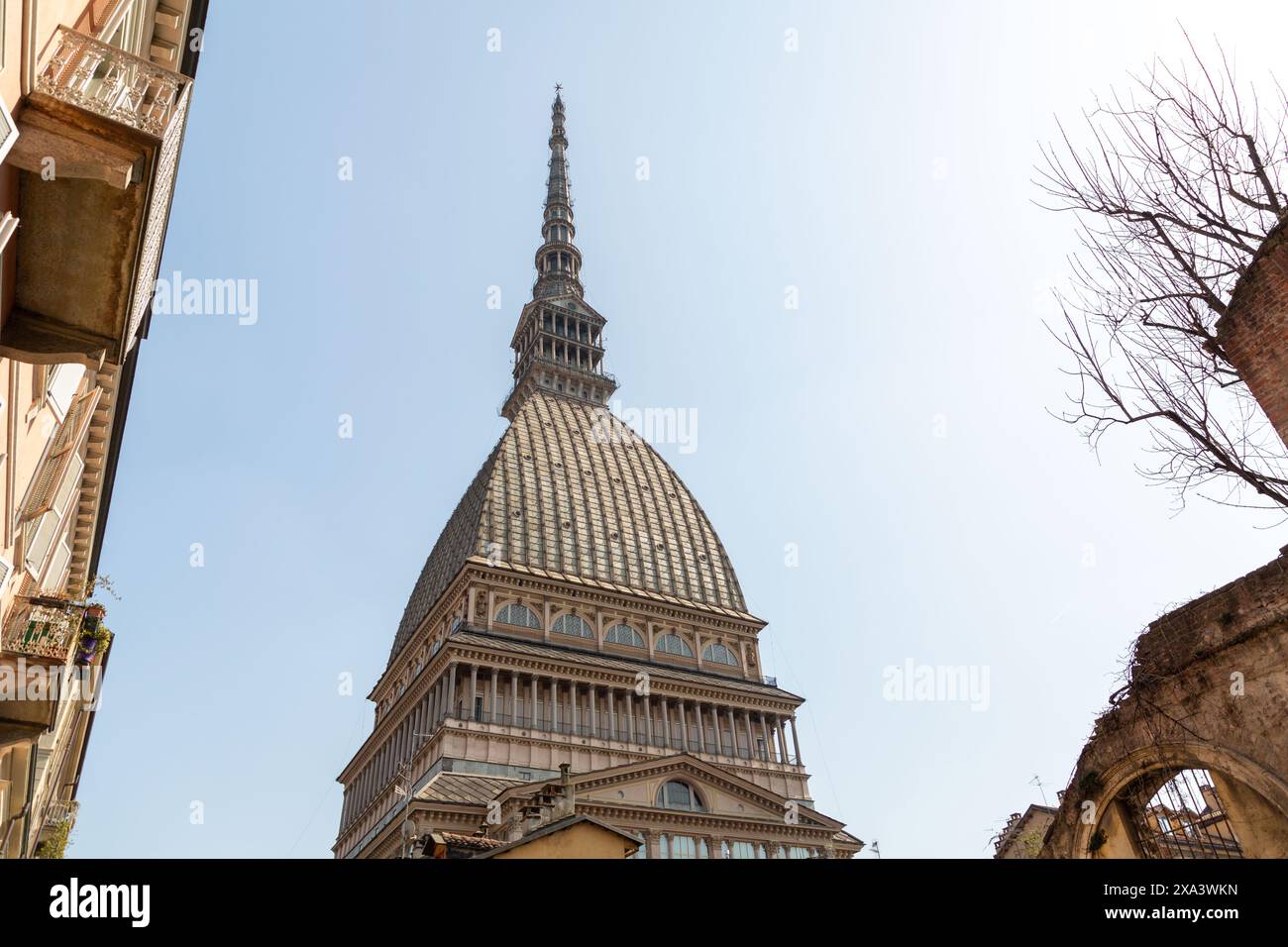 The Mole Antonelliana, a major landmark building in Turin, housing the ...