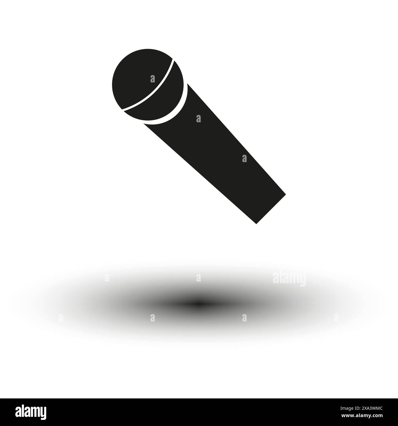 Handheld microphone icon. Vocal audio device symbol. Vector music ...