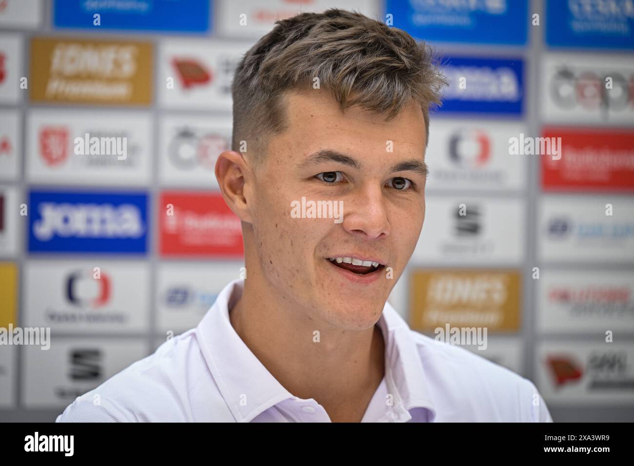 Prague, Czech Republic. 04th June, 2024. Czech decathlete Vilem Strasky ...