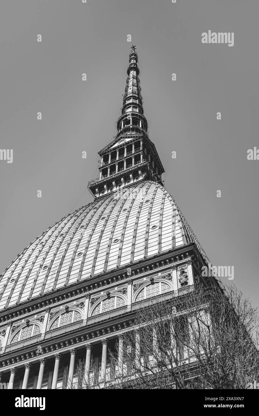 The Mole Antonelliana, a major landmark building in Turin, housing the ...