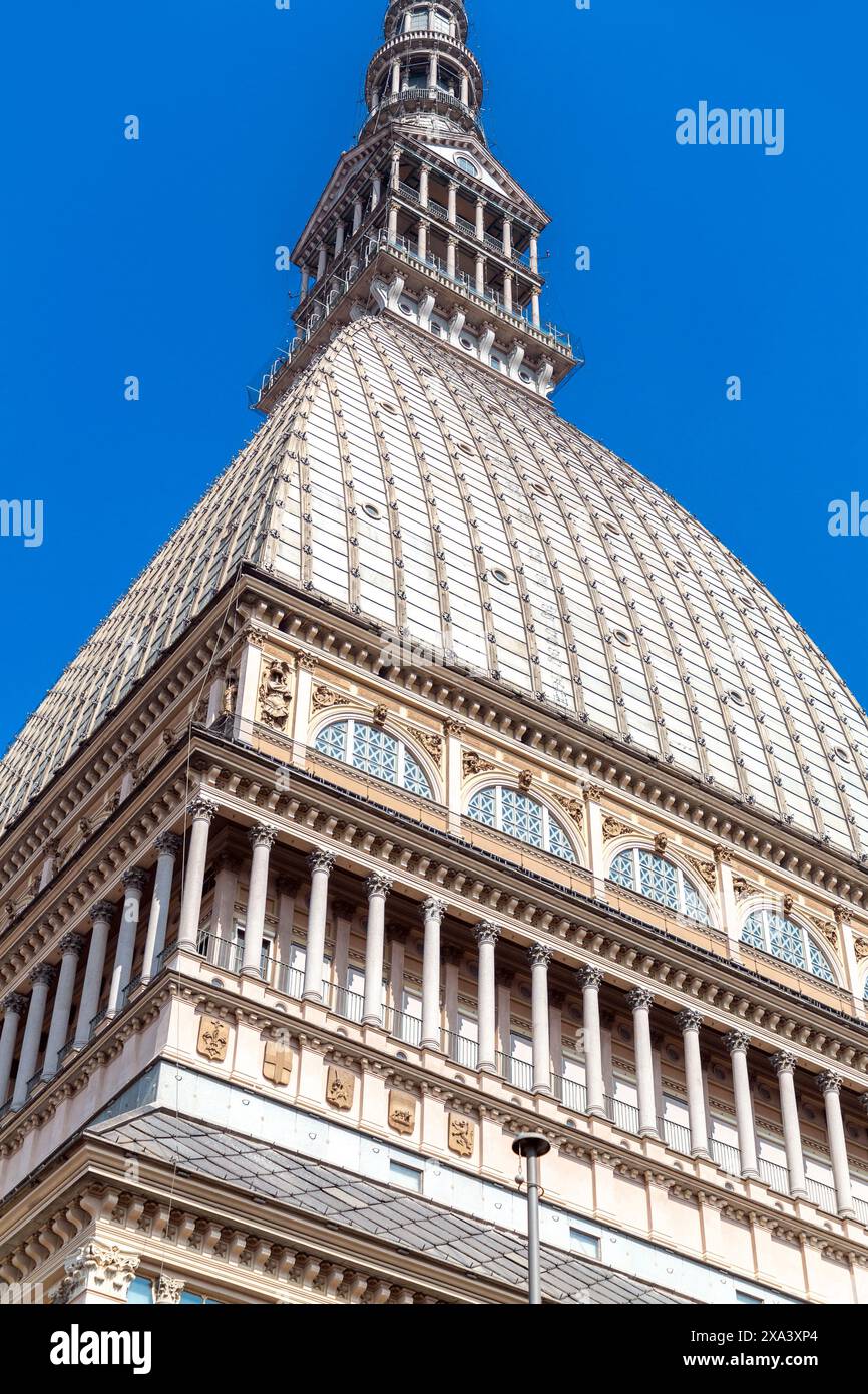 The Mole Antonelliana, a major landmark building in Turin, housing the ...
